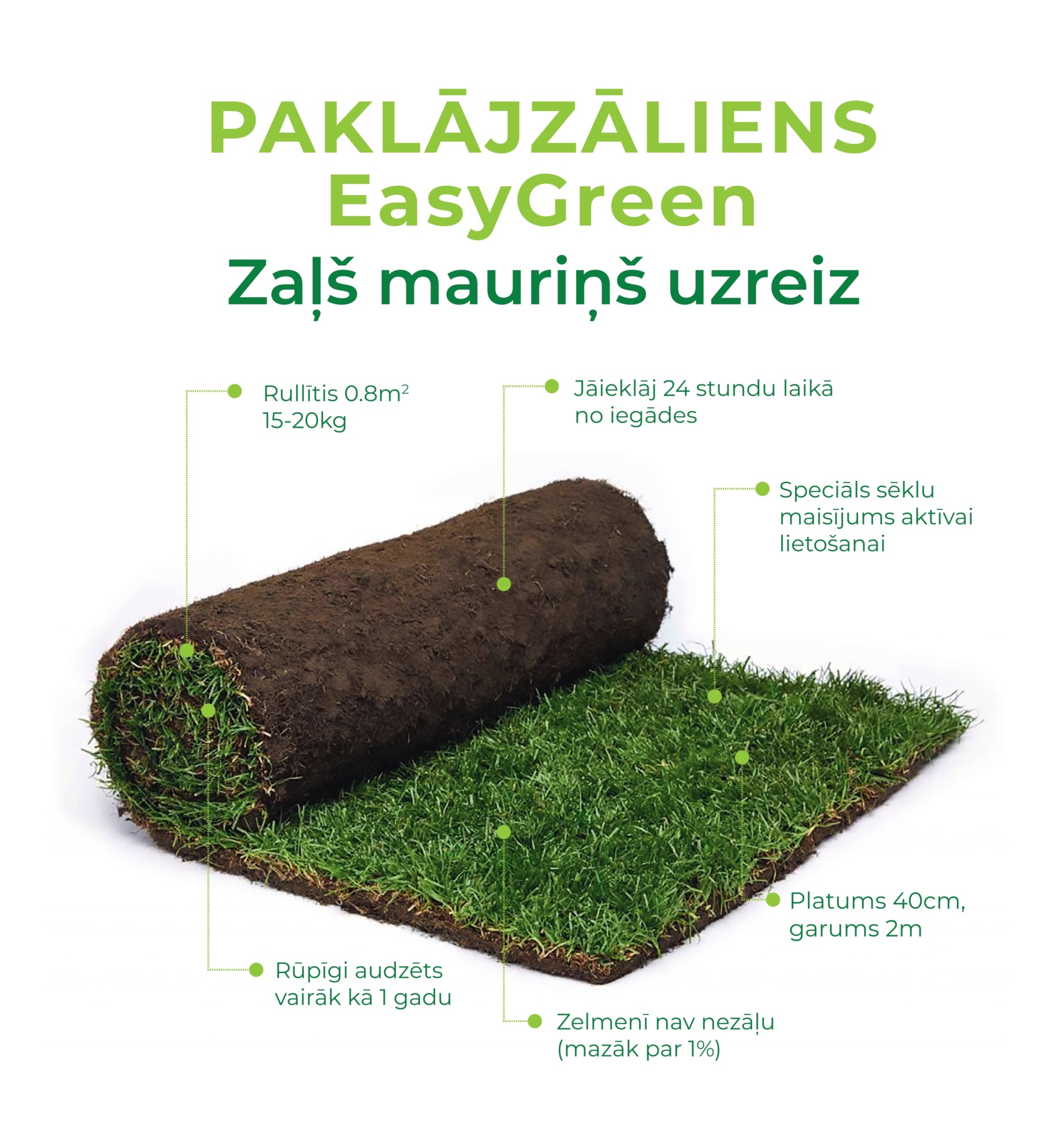 EasyGreen Family | Paklājzāliens dārziem un parkiem